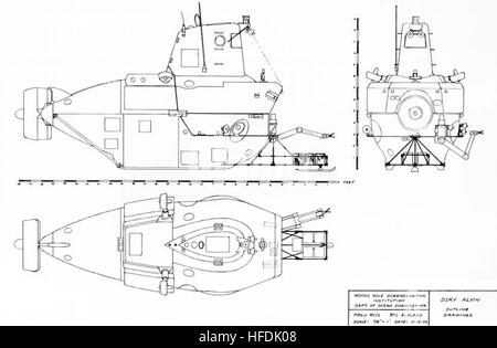 Alvin (DSV-2) drawing1 Stock Photo - Alamy