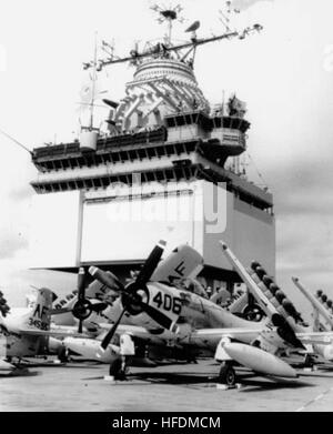 A-1H Skyraider aircraft from VA-122 squadron conducts carrier-based ...