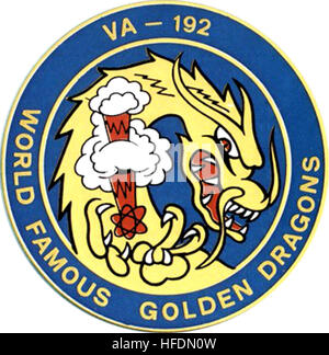The insignia of Strike Fighter Squadron 192, representing the U.S. Navy ...