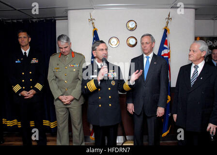 Vice Chief of the Australian Defence Force, Vice Adm. Ray Griggs (left ...