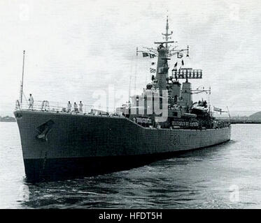 Bow view of HMS Jupiter (F60) in 1972 Stock Photo - Alamy