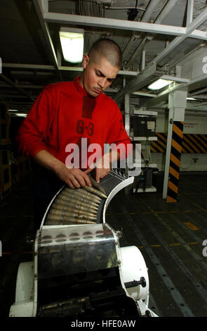 Aviation Ordnanceman 3rd Class John Logan, from Waco, Texas, assigned ...