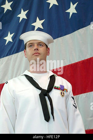 A Hospital Corpsman is awarded the Navy and Marine Corps Commendation ...
