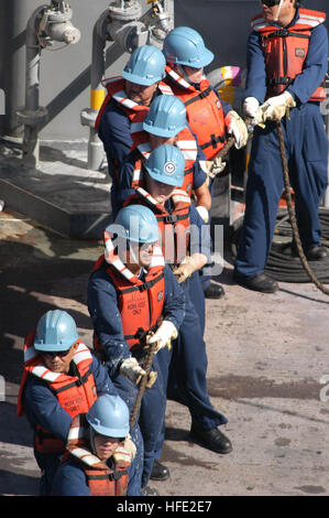 flight deck, LINE, line handlers, RAS, replenishment, shot, Signal, U.S ...