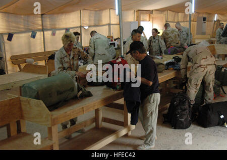 Customs border clearance agents with the Naval Expeditionary Logistics ...