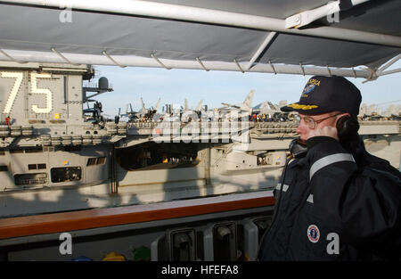 US Navy Commander Jim Shields, Officer in Charge of the combat stores ...