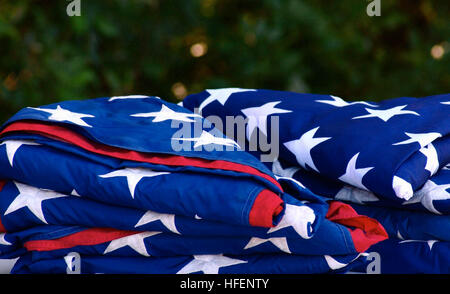 US Navy ceremony for disposing of tattered or worn out flags Stock ...