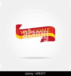 welcome ribbon. welcome isolated sign. welcome banner Stock Vector ...