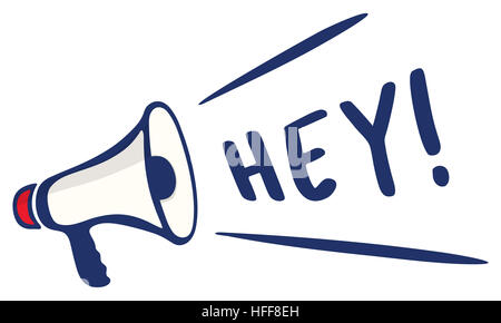 Hey Hello Greeting Attention Communication Concept Stock Photo - Alamy