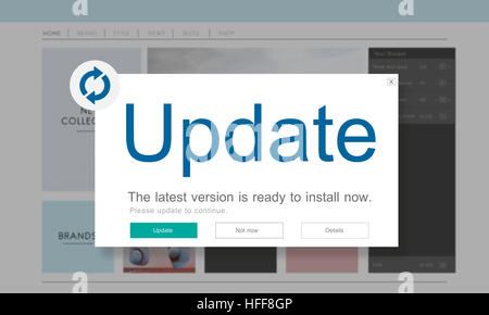 Update Window Popup Alert Concept Stock Photo - Alamy