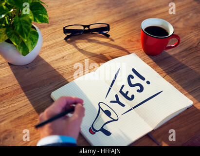 Yes Yeah Affirmative Absolutely Right Sure Concept Stock Photo - Alamy