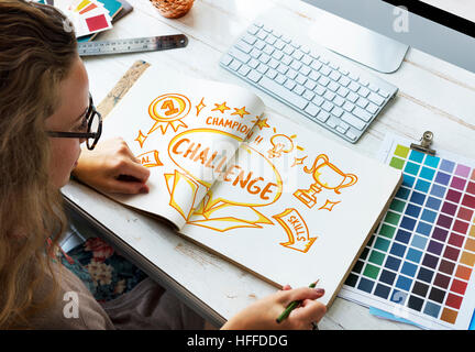 Challenge Goal Target Trial Skill Test Trophy Concept Stock Photo - Alamy