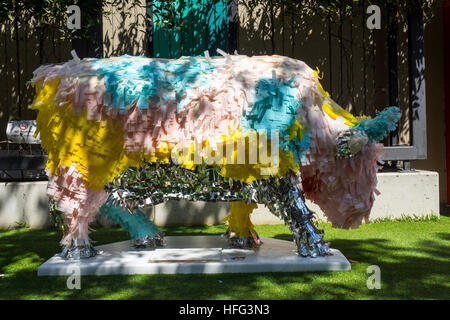 Colourful painted cow in Perth City as part of CowParade event in ...