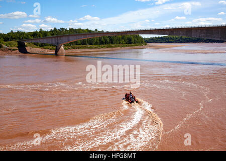 Tidal bore rafting, Shubenacadie river, Maitland, Nova Scotia, Canada ...