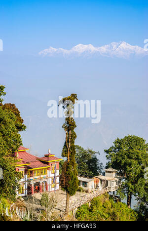 Darjeeling: Tibetan temple Bhutia Busty Gompa with drawing of 2 ...