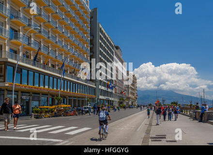 Via Partenope 3 in Naples, Italy, is a prominent street known for its ...