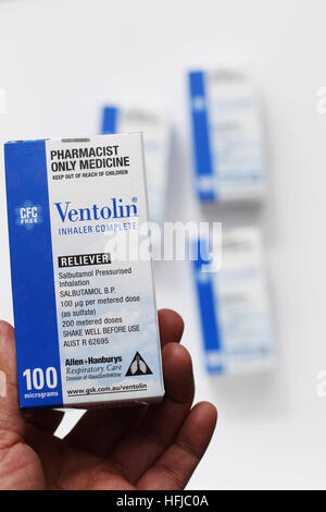Ventolin isolated against white background Stock Photo - Alamy