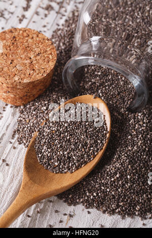 Chia seeds texture view from top. Background texture concept, close up ...