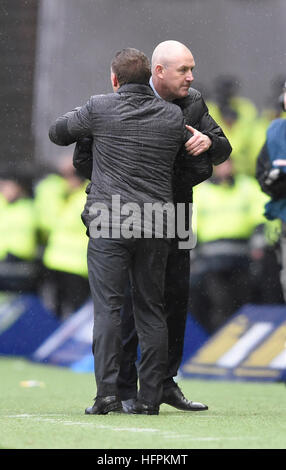 Celtic manager Brendan Rodgers and Rangers manager Pedro Caixinha ...