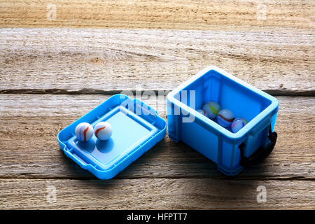 marbles balls in box Stock Photo - Alamy
