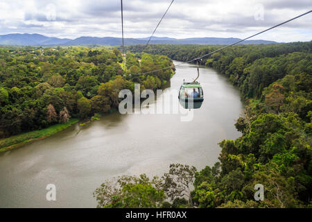 Kuranda Skyrail Rainforest Cableway cable car with Barron Falls station ...