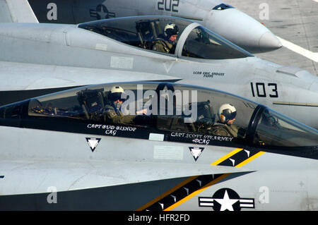 US Navy Pilots assigned to the Jolly Rogers of Fighter Squadron One ...