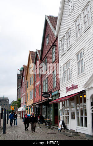 Beautiful colored village Bergen, Norway Stock Photo - Alamy