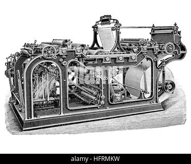 Rotary Printing Press, 19th Century Stock Photo - Alamy