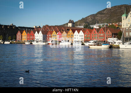 Bergen, Norway - October 6, 2016: Historic Hanseatic houses on the ...