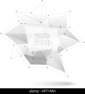 White polygonal geometric speech bubble, stock vector Stock Vector ...