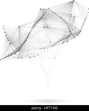 Big triangular trendy bubble. Polygonal vector illustration Stock ...