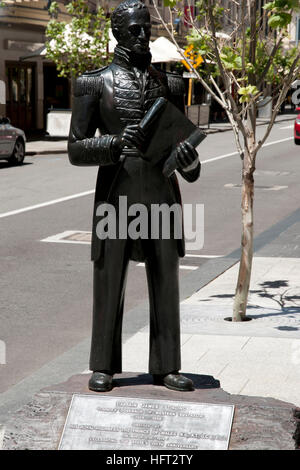 Statue of Captain James Stirling, Perth. Western Australia Stock Photo ...