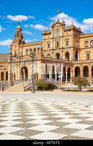 Famous building at Plaza de Espana, Sevilla, Spain Stock Photo - Alamy