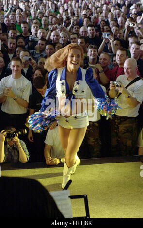 USS Nimitz Cheerleader2 Stock Photo - Alamy