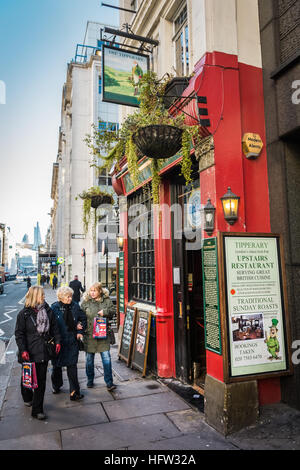 The Tipperary public house on Fleet Street, London, England Stock Photo ...