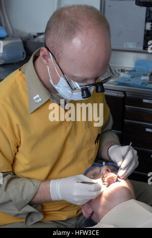 crew member, dental department, filling, Nimitz-Class aircraft carrier ...