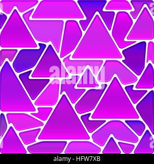 abstract vector stained-glass triangle mosaic background - blue and ...