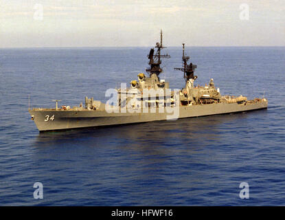 USS Biddle (CG-34) port bow view c1982 Stock Photo - Alamy