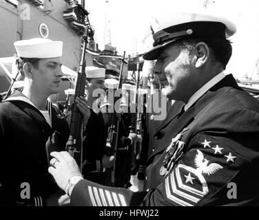 The US Navy's spruance class destroyer, USS MOOSBRUGGER (DD 980 ...