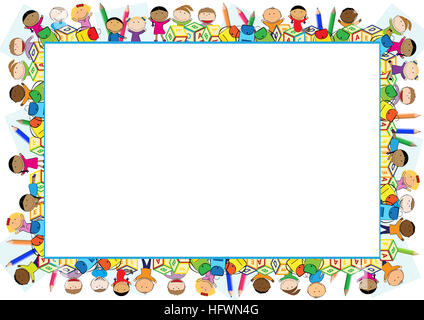 Colored frame for children Stock Photo - Alamy