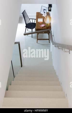 Stairs leading to the living room of a modern apartment Stock Photo - Alamy