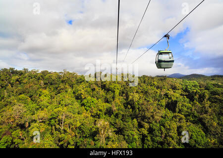 Kuranda Skyrail Rainforest Cableway cable car with the Cairns ...
