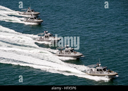 U.S. Navy 34-foot Sea Ark Dauntless patrol boats assigned to Delta ...