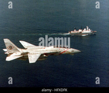 Fighter Squadron 102 (VF-102) F-14A Tomcat aircraft is launched from ...