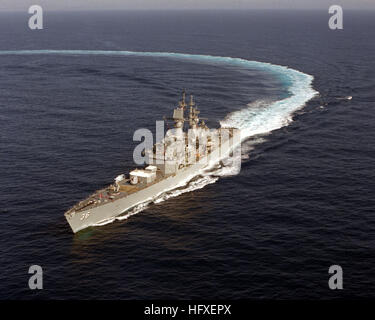 A bow view of the nuclear-powered guided missile cruiser USS SOUTH CAROLINA (CGN-37) underway ...