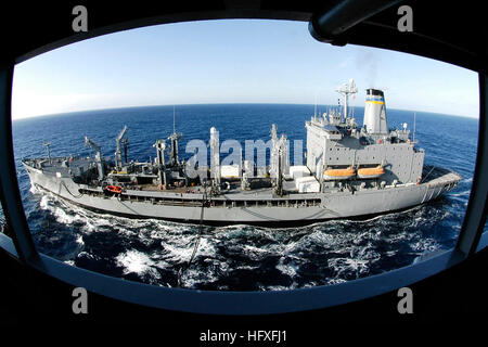 The Military Sealift Command underway replenishment oiler USNS Laramie ...