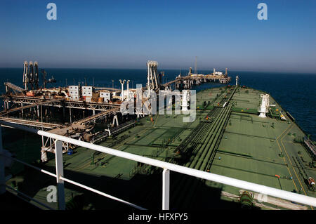 US Navy An oil tanker docked to the Al Basrah Oil Terminal (ABOT) takes ...