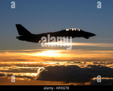 An F-14D Tomcat from Fighter Squadron Two operates with USS ...