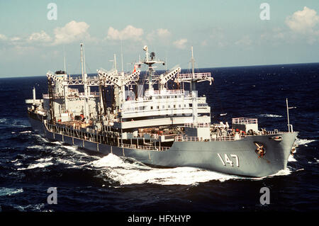 A starboard bow view of the fleet oiler USS MONONGAHELA (AO 178 ...