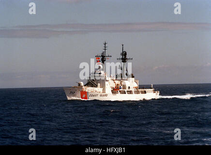 A view of the high endurance cutter USCGC CHASE (WHEC-718) and the ...